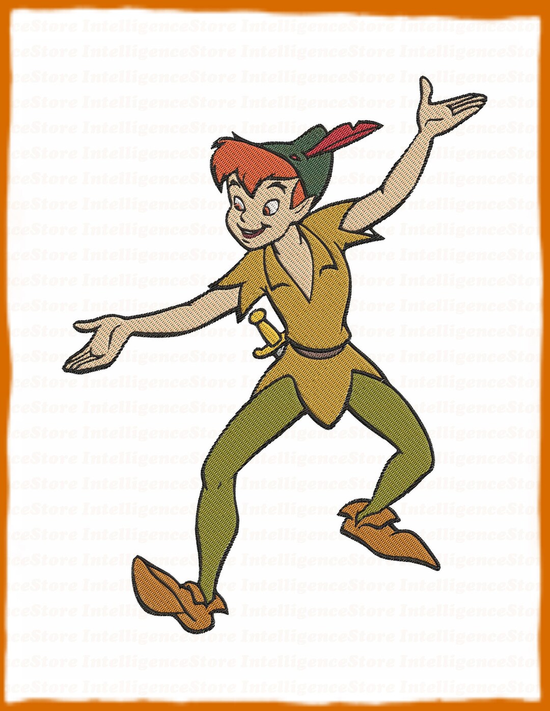 Peter Pan Filled Embroidery Design 8 - Instant Download - Etsy
