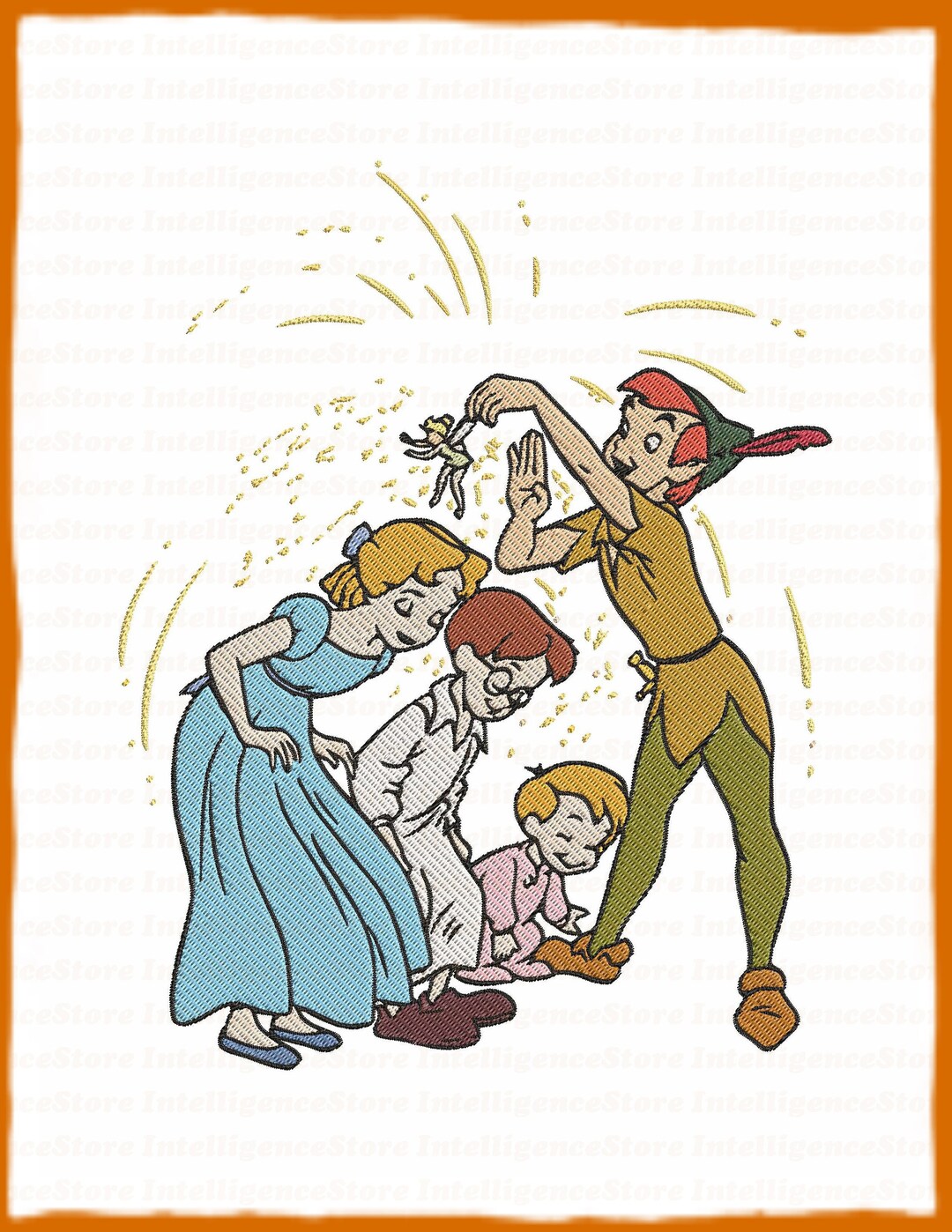 Peter Pan and Friends Filled Embroidery Design 5 - Instant Download - Etsy