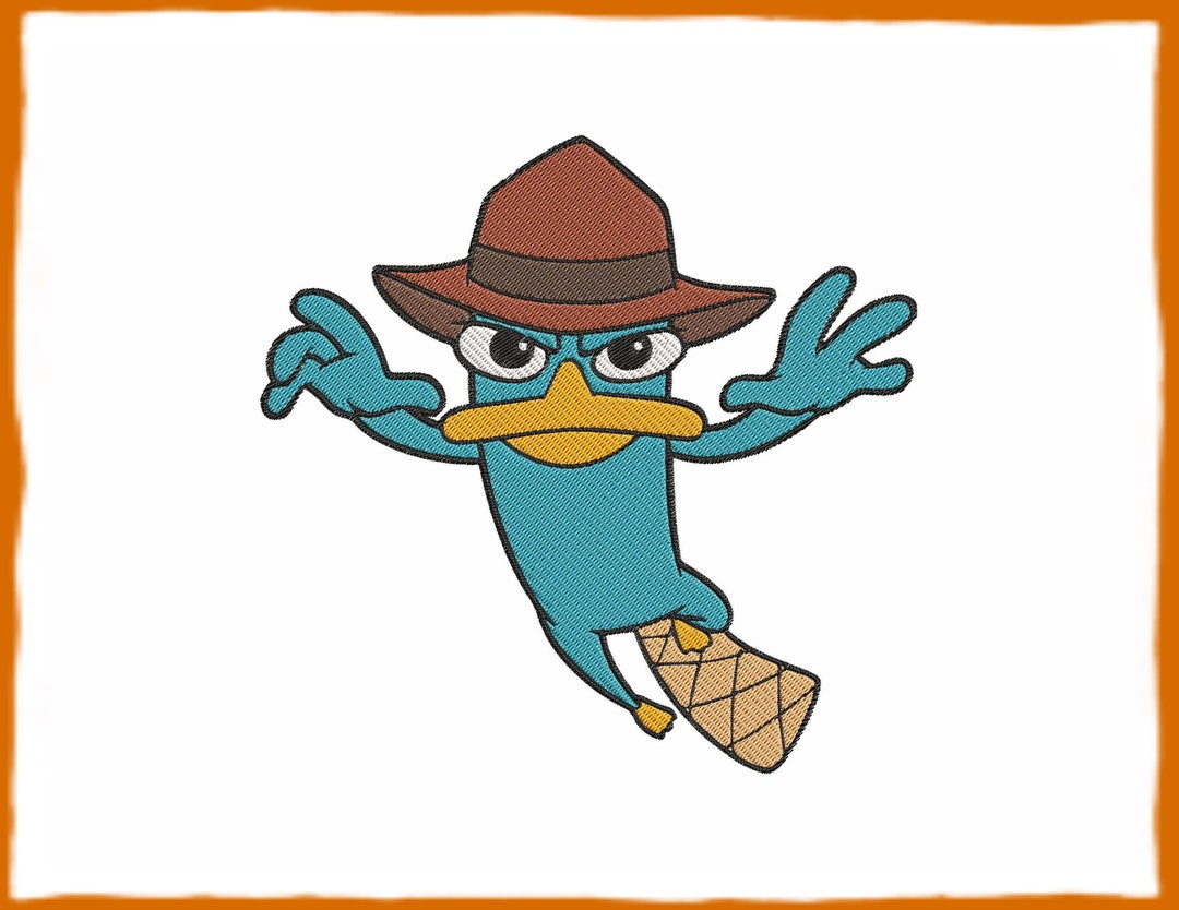 Perry the Platypus Phineas and Ferb Fill Embroidery Design 16 - Instant ...
