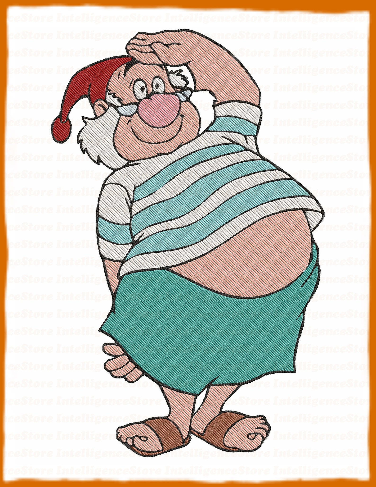 Mr Smee Peter Pan Filled Embroidery Design 4 - Instant Download - Etsy