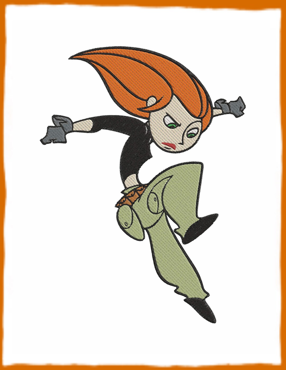 Kim Possible Fill Embroidery Design 3 - Instant Download - Etsy