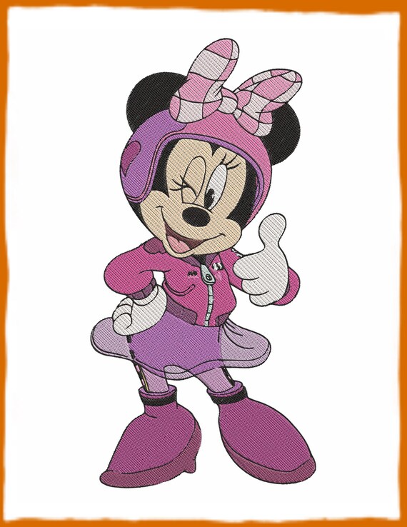 Minnie Mouse And The Roadster Racers Fill Embroidery Design 3 | Etsy