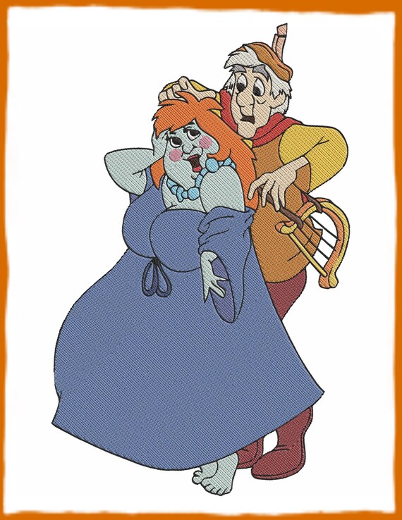 Orwen and Fflewddur Fflam the Black Cauldron Filled Embroidery - Etsy