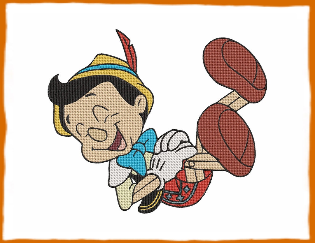 Pinocchio Filled Embroidery Design 13 - Instant Download - Etsy