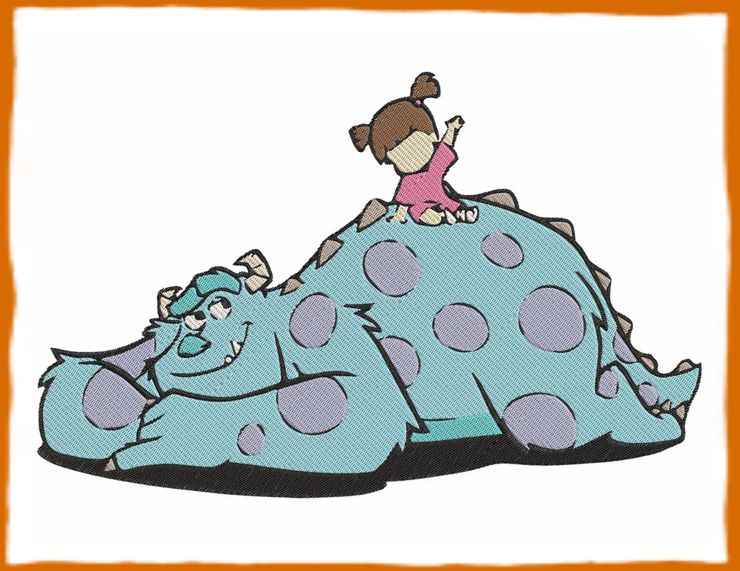 Boo With James P Sullivan Monsters Inc Filled Embroidery Design 1 ...