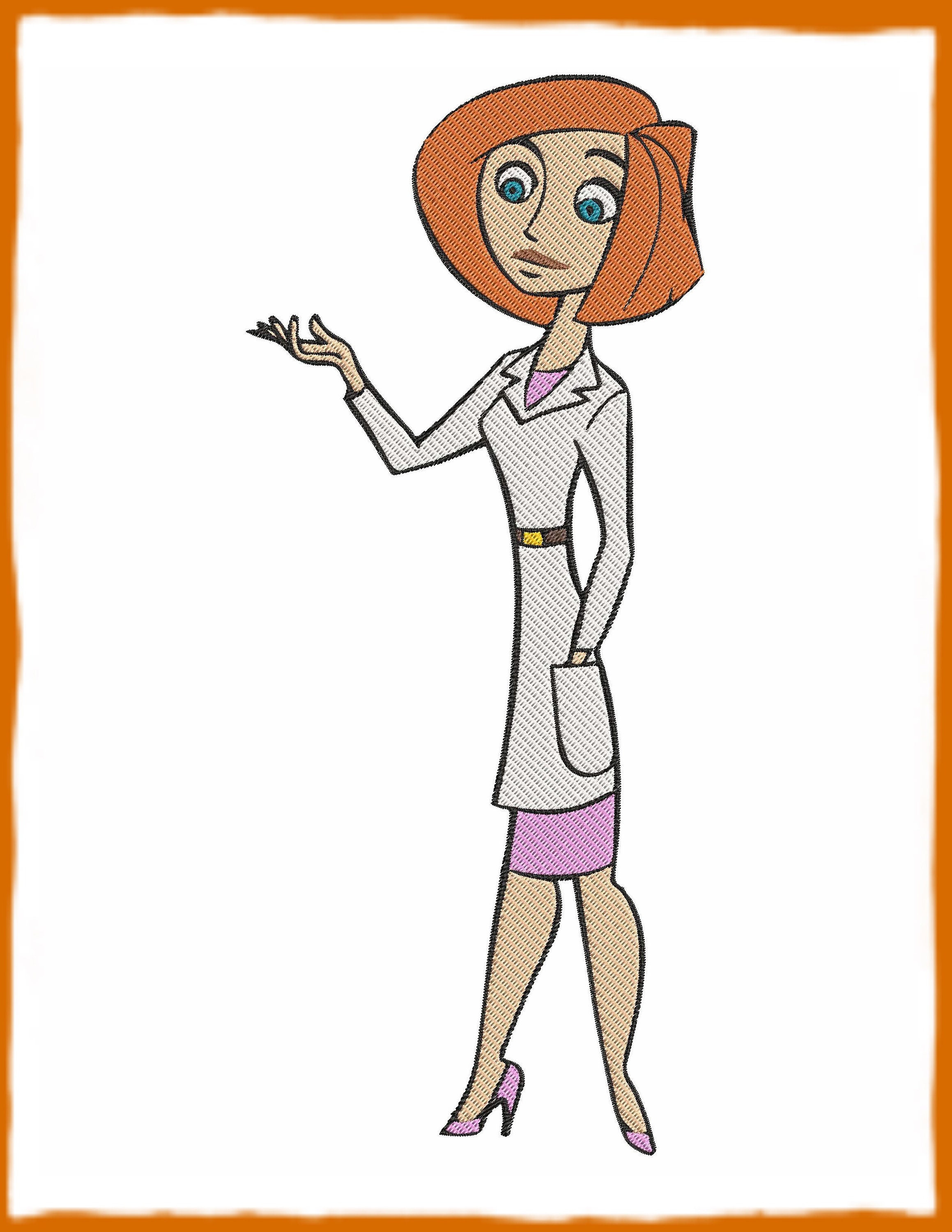 Kim Possible Fill Embroidery Design 1 - Instant Download - Etsy