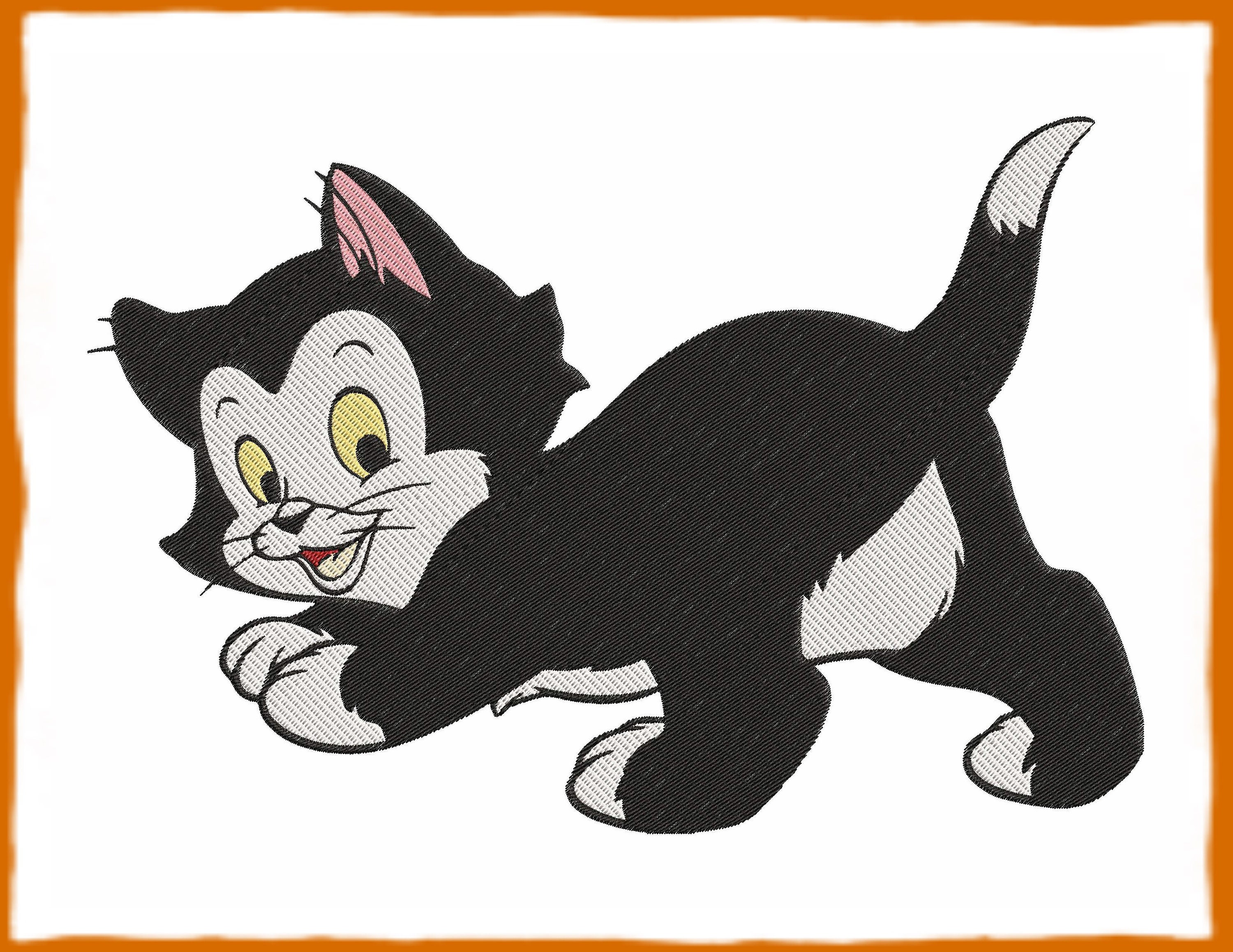 Figaro Pinocchio Filled Embroidery Design 5 - Instant Download - Etsy