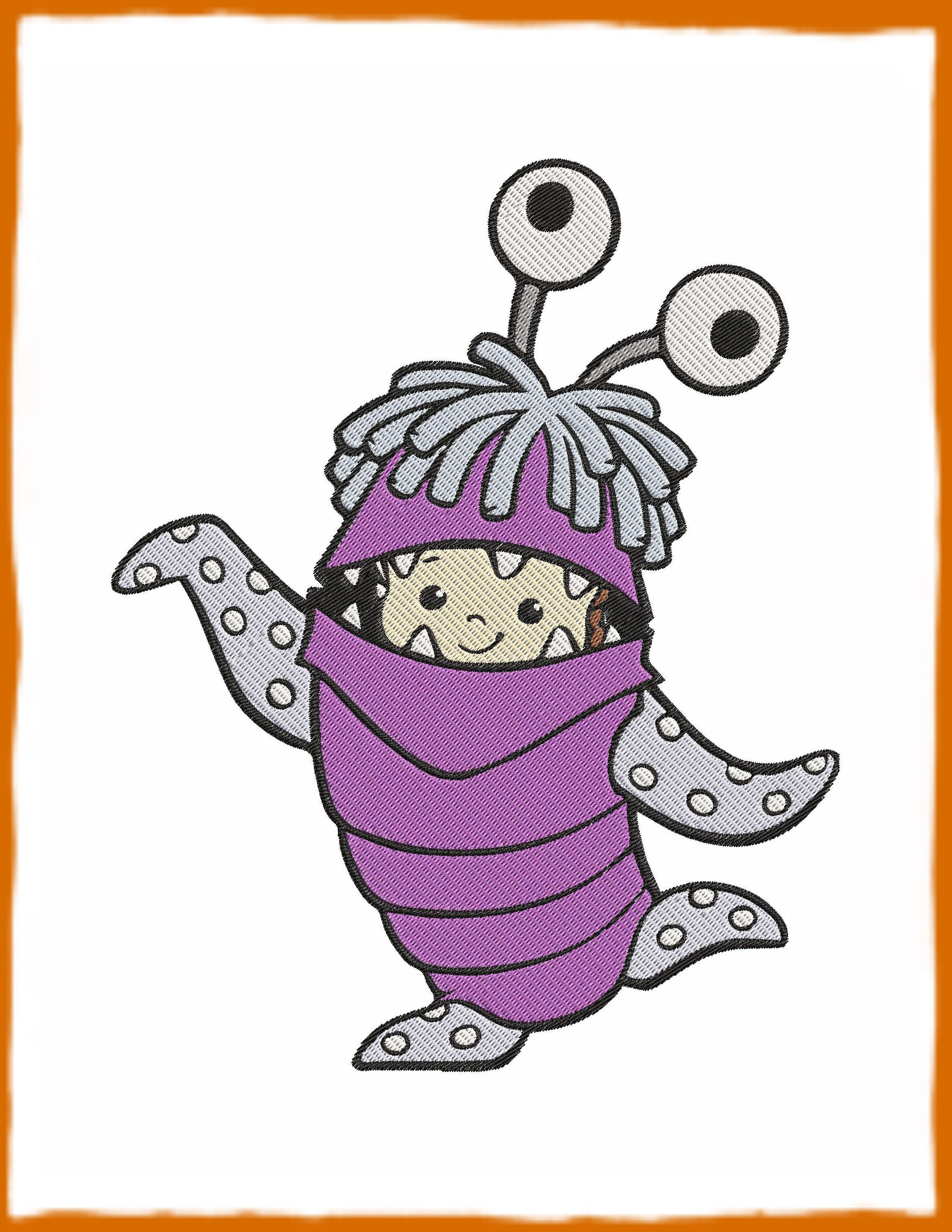 Boo Monsters Inc Filled Embroidery Design 3 Instant Download - Etsy