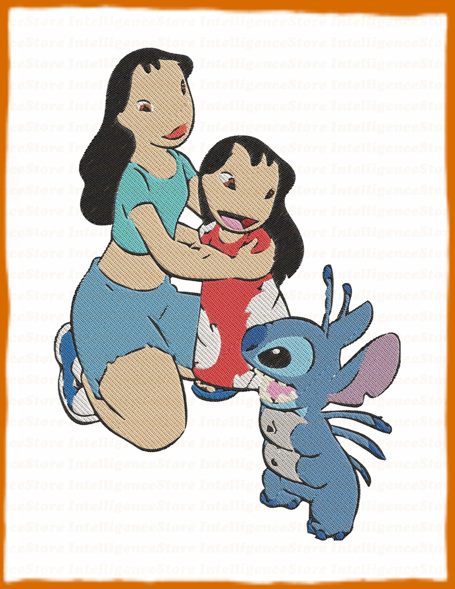 Lilo and Stitch Filled Embroidery Design 24 Instant Download - Etsy