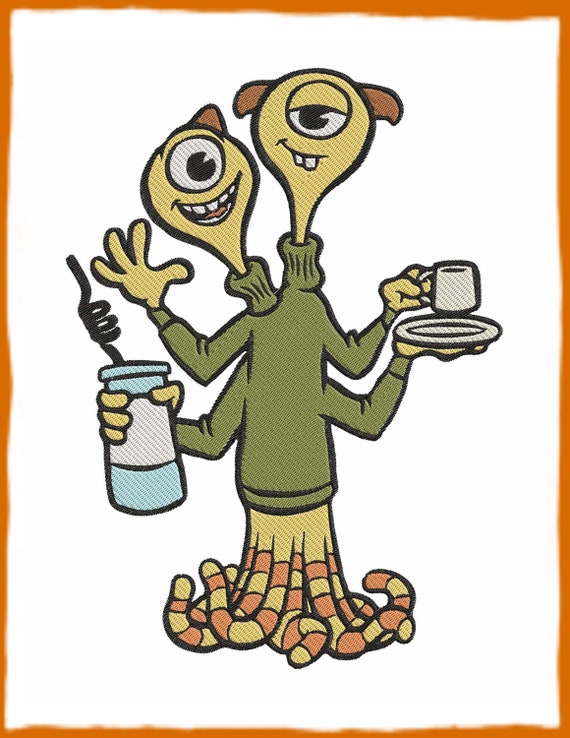 Terri and Terry Perry Monsters Inc Filled Embroidery Design 2 - Etsy