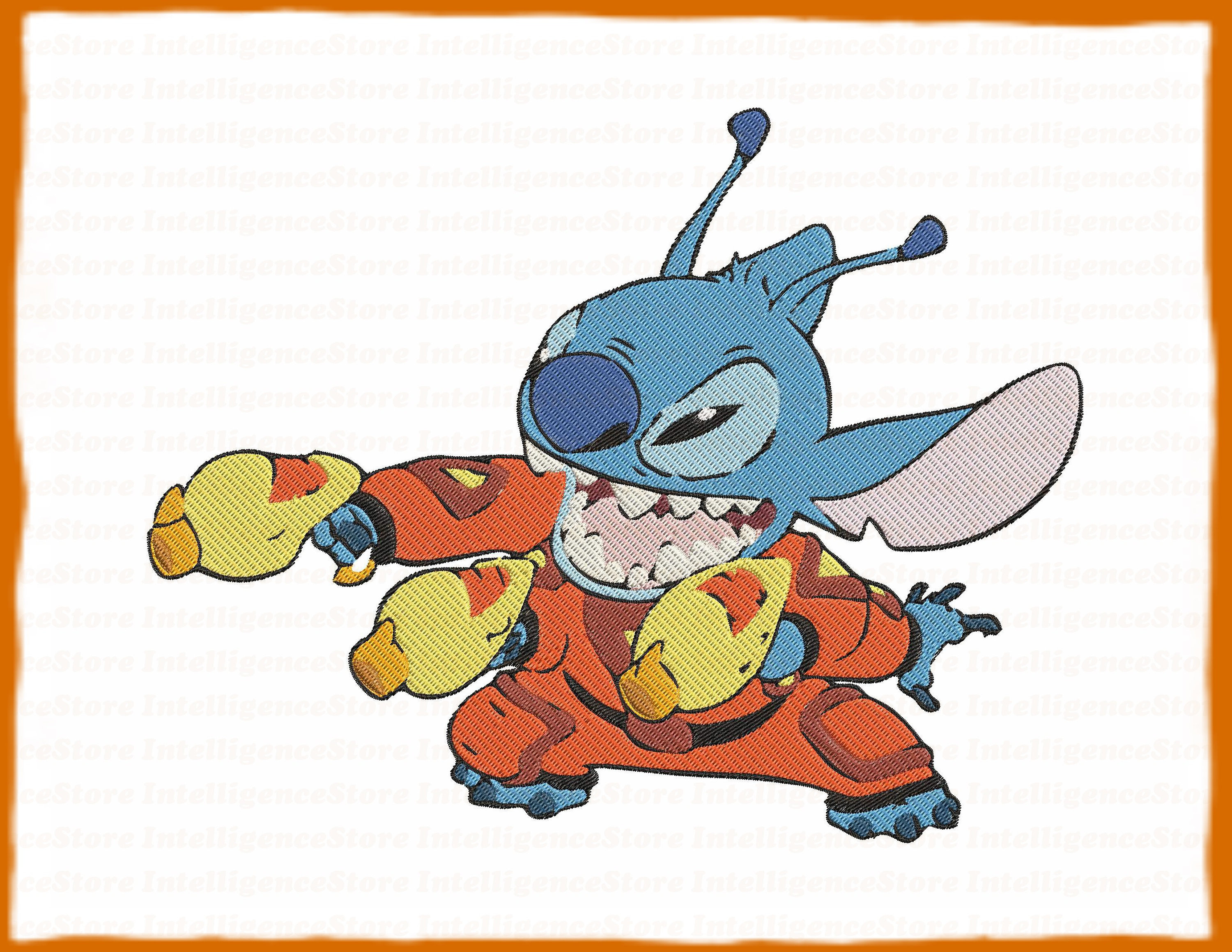 Gun Lilo and Stitch Filled Embroidery Design 5 Instant Download ...