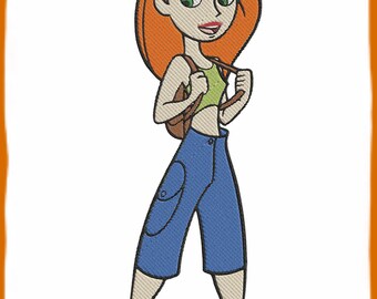 Kim Possible Fill Embroidery Design 7 Instant Download | Etsy