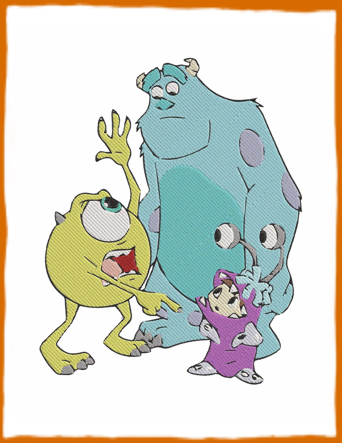 Mike Wazowski and Boo With James P Sullivan Monsters Inc - Etsy