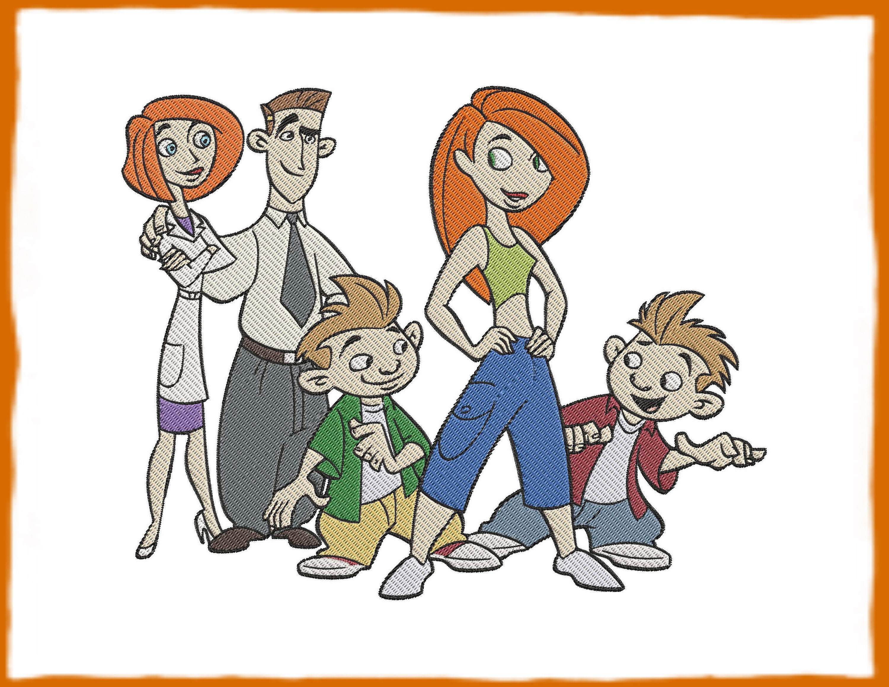 Kim Possible and Friends Fill Embroidery Design Instant - Etsy UK