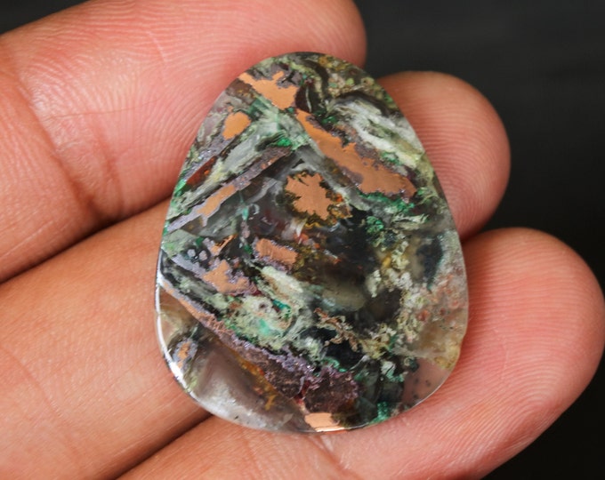 Multicolor Chrysocolla With Native Copper in Chalcedony - Etsy