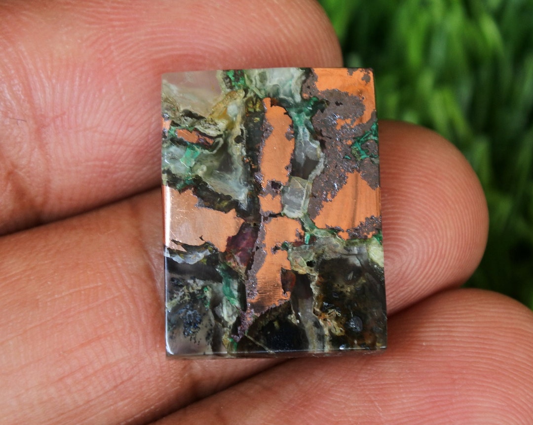 Multicolor Chrysocolla With Native Copper in Chalcedony - Etsy