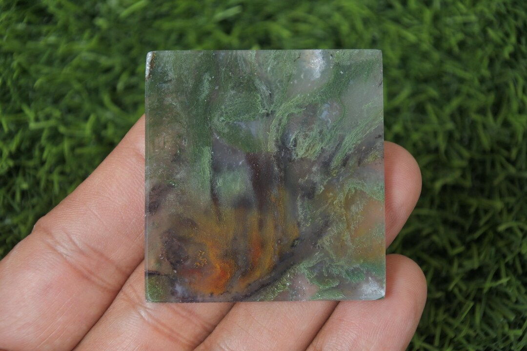 Translucent Multicolor Java Moss Agate - Etsy