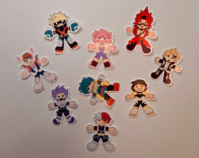 Mha Mini Stickers! - Deku, Bakugou, Todoroki, Kaminari, Ochaco ...