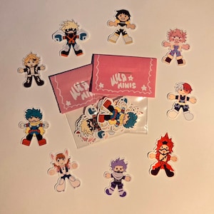 Mha Mini Stickers! - Deku, Bakugou, Todoroki, Kaminari, Ochaco ...