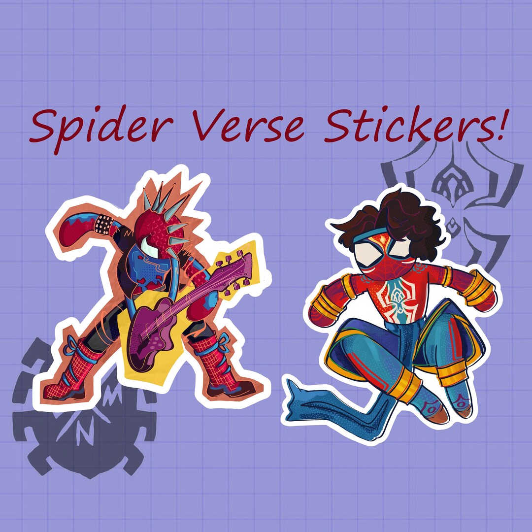 Spiderverse Stickers - Pavitr Prabhakar and Spider Punk - Etsy