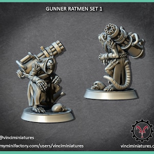 Ratmen Ratling Gunner 3d Model 28mm Rat Proxy - Etsy