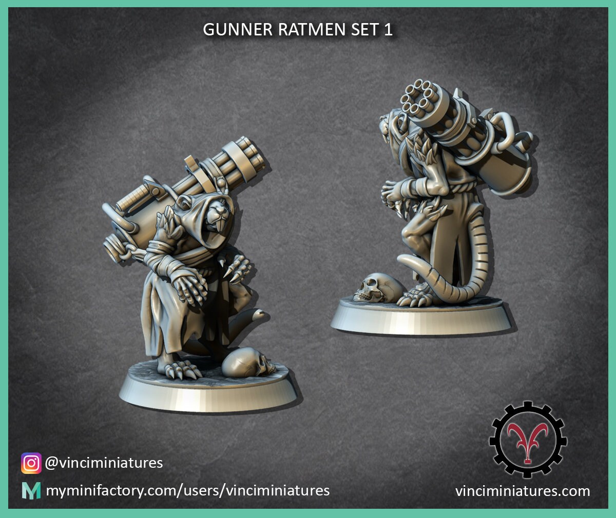 Ratmen Ratling Gunner 3d Model 28mm Rat Proxy - Etsy