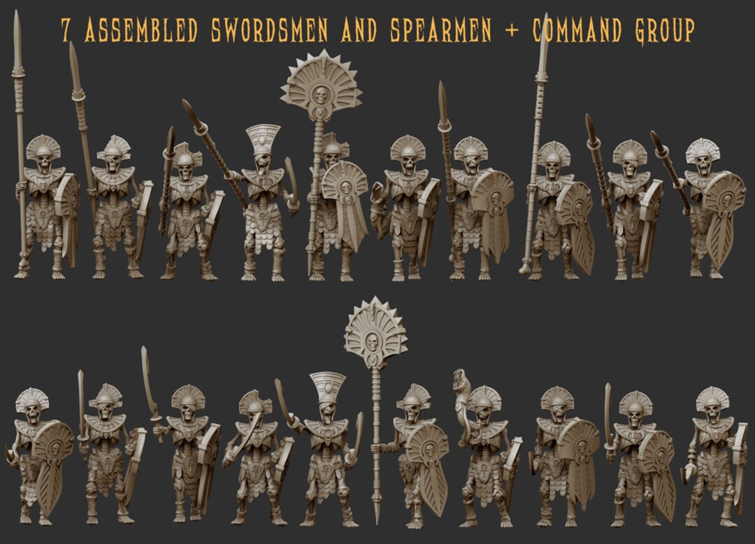 Armored Skeleton Infantry X 10 for 28mm and 32mm Scale Games - Etsy