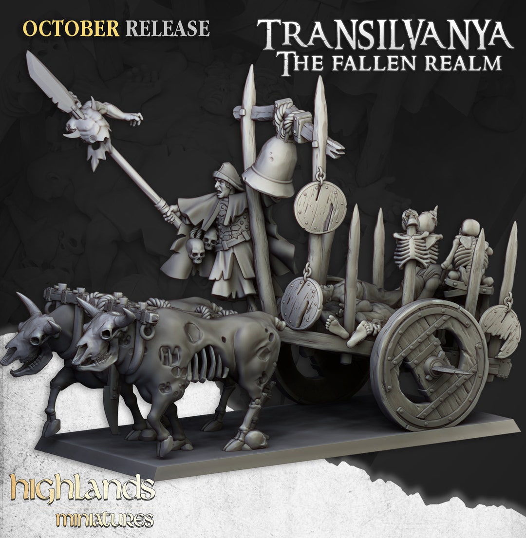 Corpse Cart Proxy for 32mm Scale Games - Highlands Miniatures - Old ...
