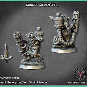 Ratmen Ratling Gunner 3d Model 28mm Rat Proxy - Etsy