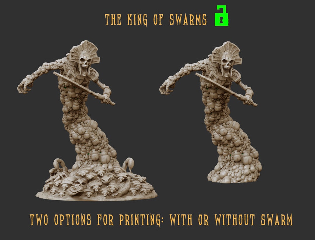 King Swarm 3d Printed Proxy for 28mm and 32mm Scale Games - Crab ...