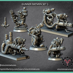 Ratmen Ratling Gunner 3d Model 28mm Rat Proxy - Etsy
