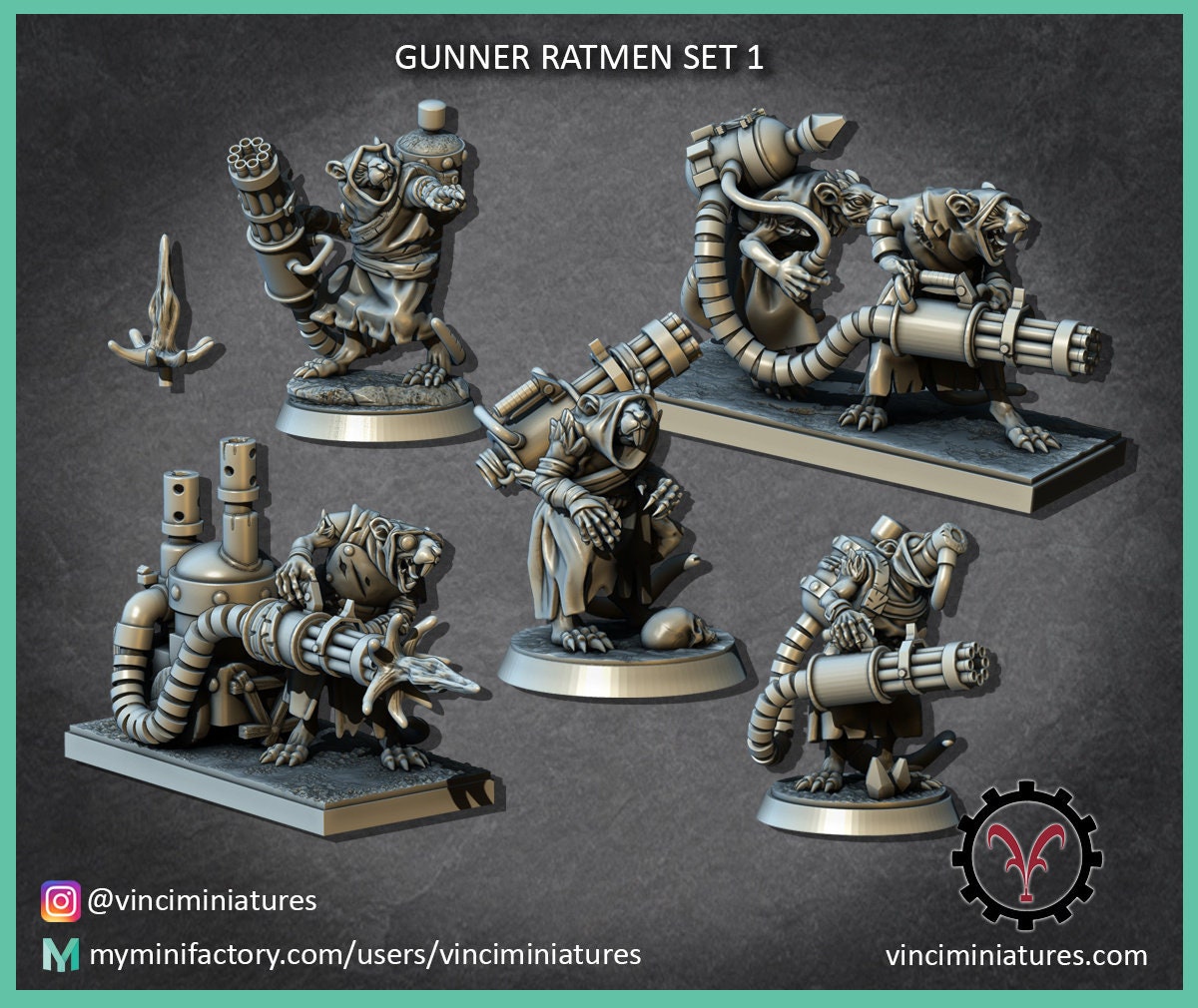 Ratmen Ratling Gunner 3d Model 28mm Rat Proxy - Etsy