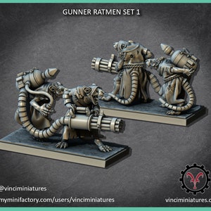 Ratmen Ratling Gunner 3d Model 28mm Rat Proxy - Etsy