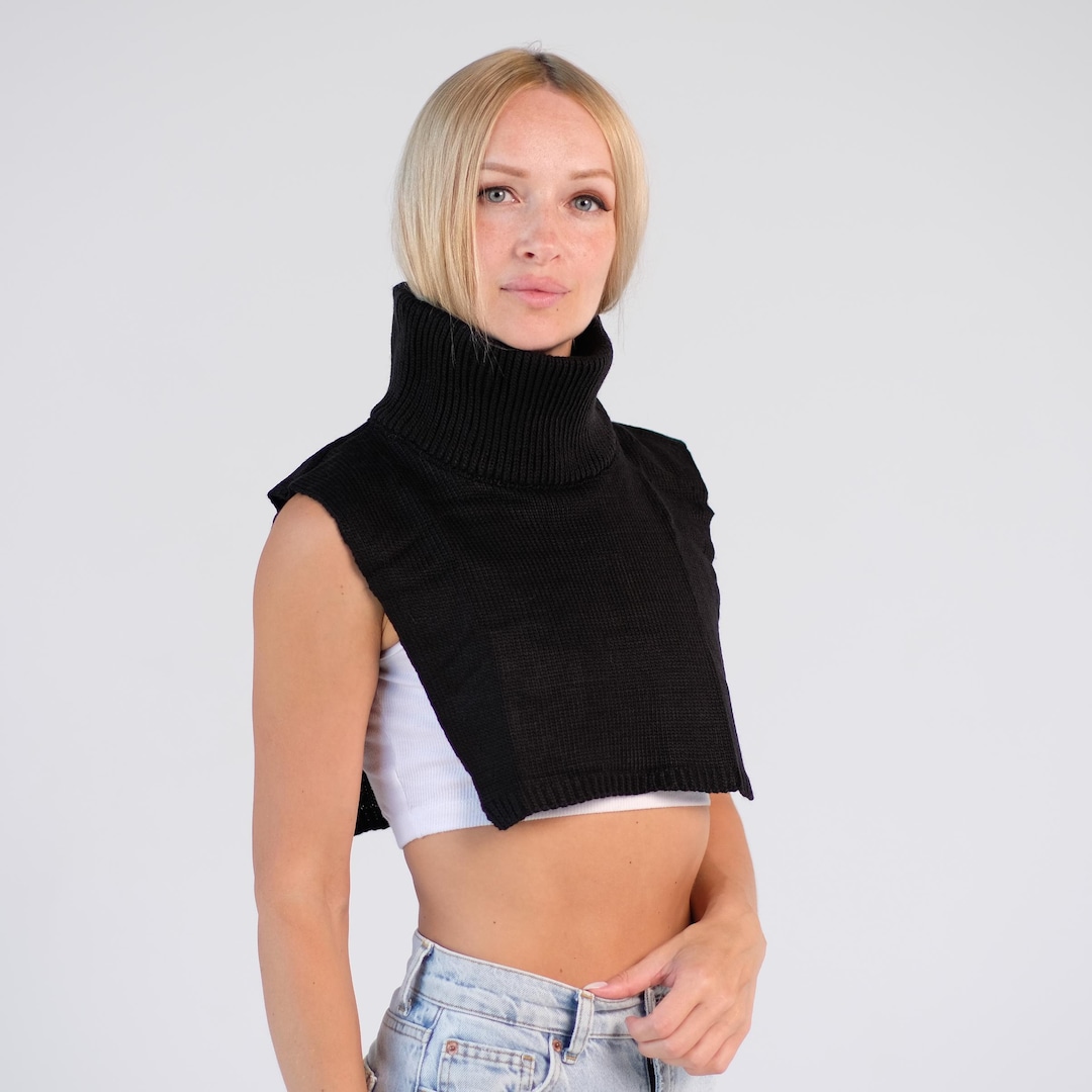Turtleneck Dickie, Knit Wool Dickie, Mock Turtleneck, Dickie Collar ...