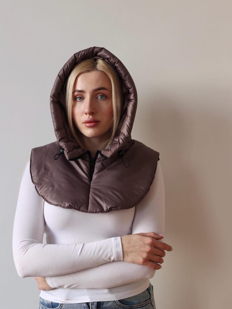 Waterproof Hooded Scarf, Balaclava, Rain Hood, Khaki Hood Cowl ...