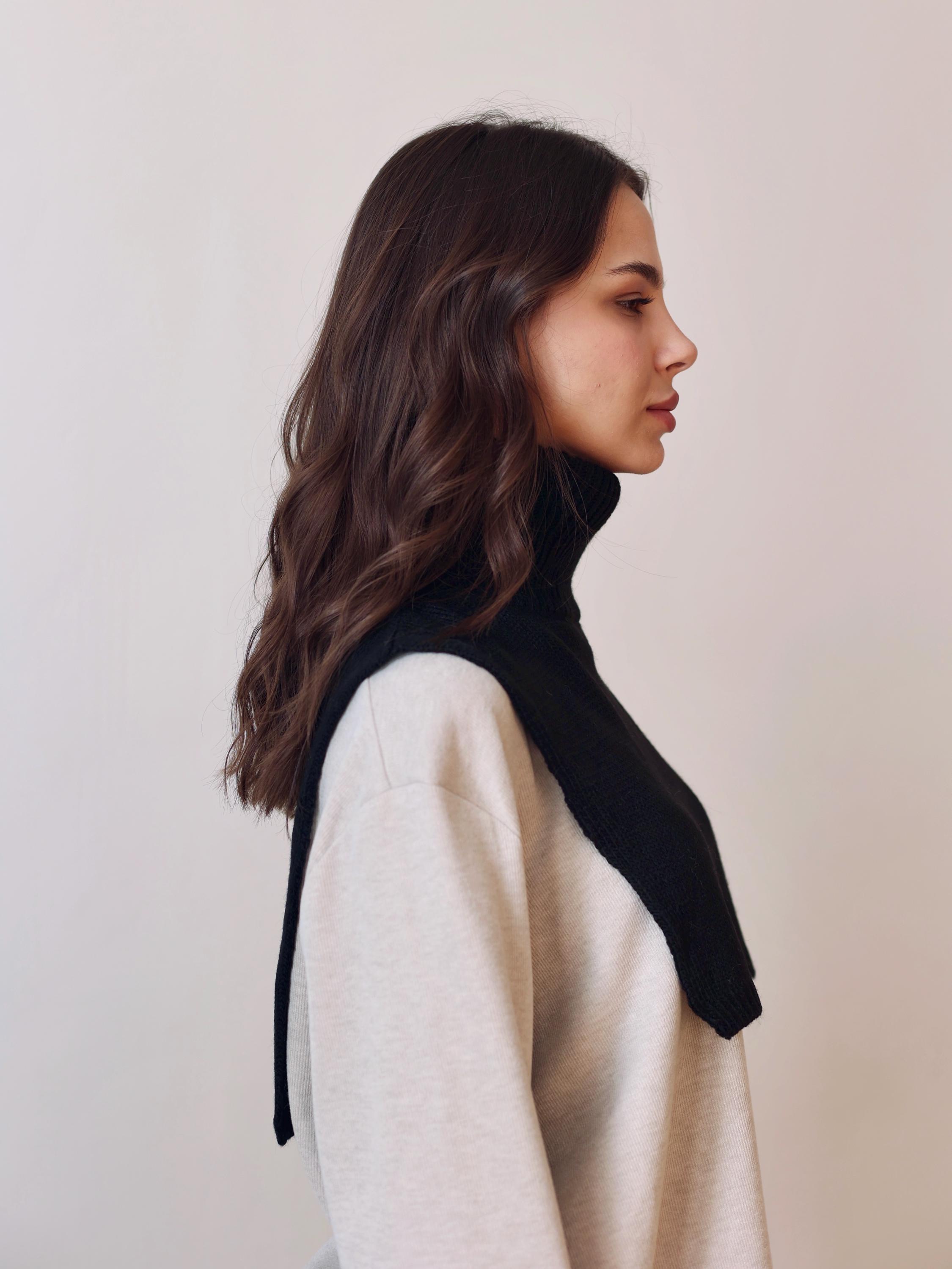 Turtleneck Dickie, Knit Wool Dickie, Dickie Collar, Turtleneck Scarf ...