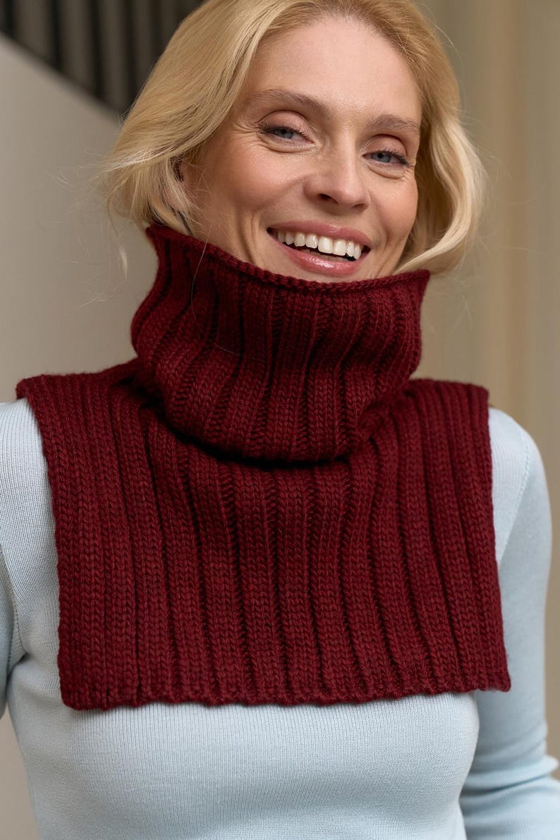Turtleneck Dickie, Knit Wool Dickie, Mock Turtleneck, Dickie Collar ...