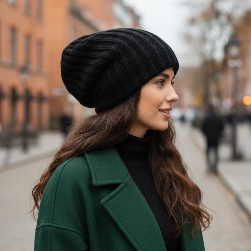 Extra Slouchy Wool Hat - Etsy