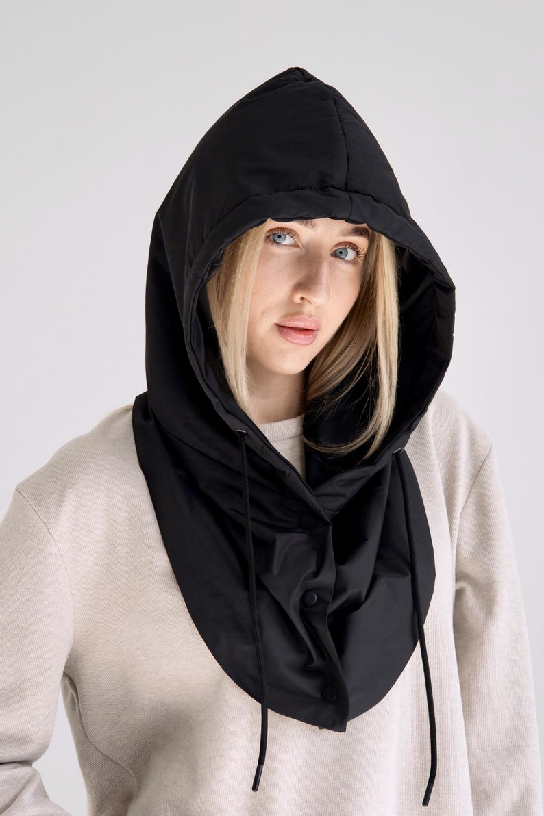 Silk Lined Waterproof Hood | Anti-frizz Hair Friendly Hooded Scarf ...