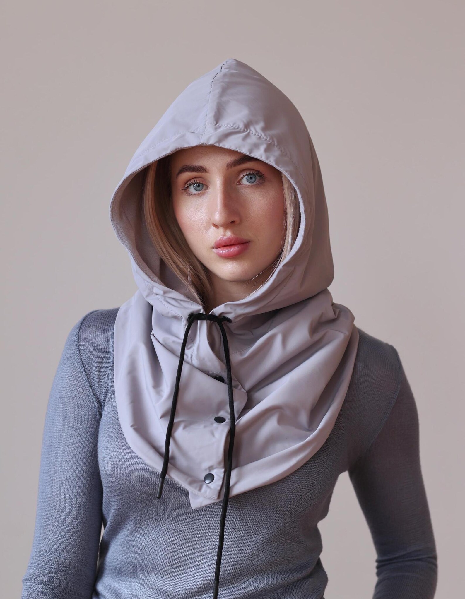 Stylish Practical Hood, Hooded Scarf, Loose Warm Cowl Hood, Drawstring ...