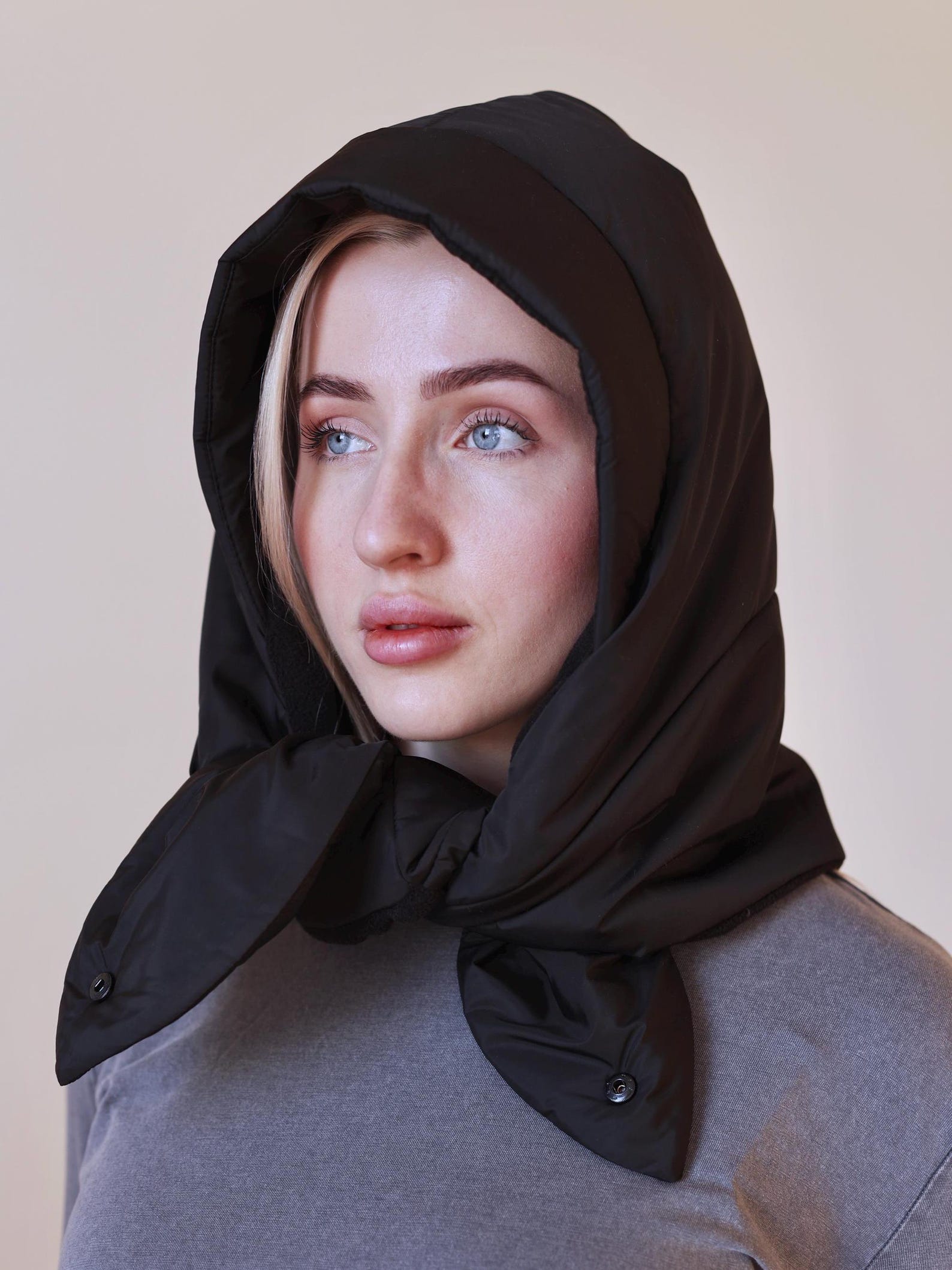 Pillow Puffer Headscarf, Warm Balaclava Hood, Winter Waterproof Scarf ...