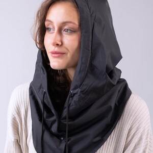 Stylish Practical Hood, Hooded Scarf, Loose Warm Cowl Hood, Drawstring ...