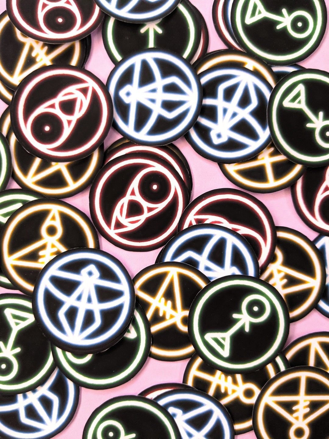 Magic Glyphs Sticker Set! ~4 Pcs~ | Matte Vinyl Sticker| Laptop Sticker ...