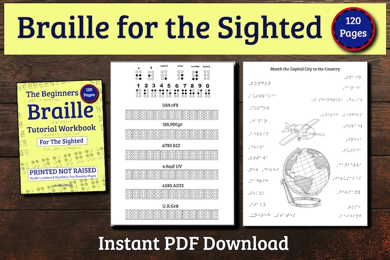 Braille Tutorial for Sighted Beginners: Grade 1, Printed (PDF Download ...