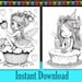 30 Cute Fairies & Cupcakes to Color Sweet Fairy Girls Treats - Etsy