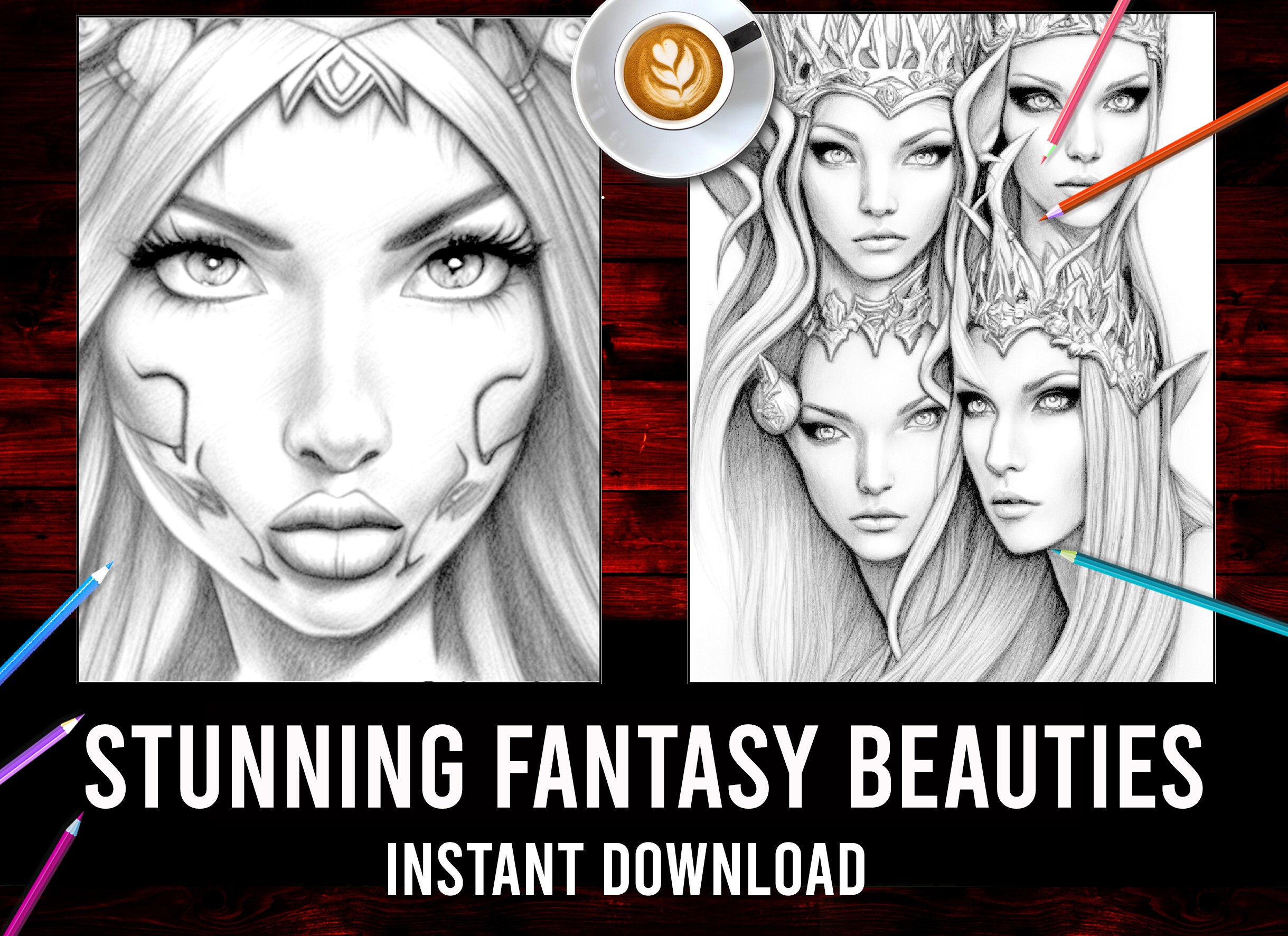 40 Fantasy Beautiful Elves & Surreal Portraits, AI Art for Adults ...