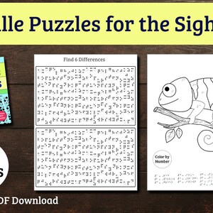 Braille Puzzles for the Sighted | Grade 1 Uncontracted Braille, Printed ...