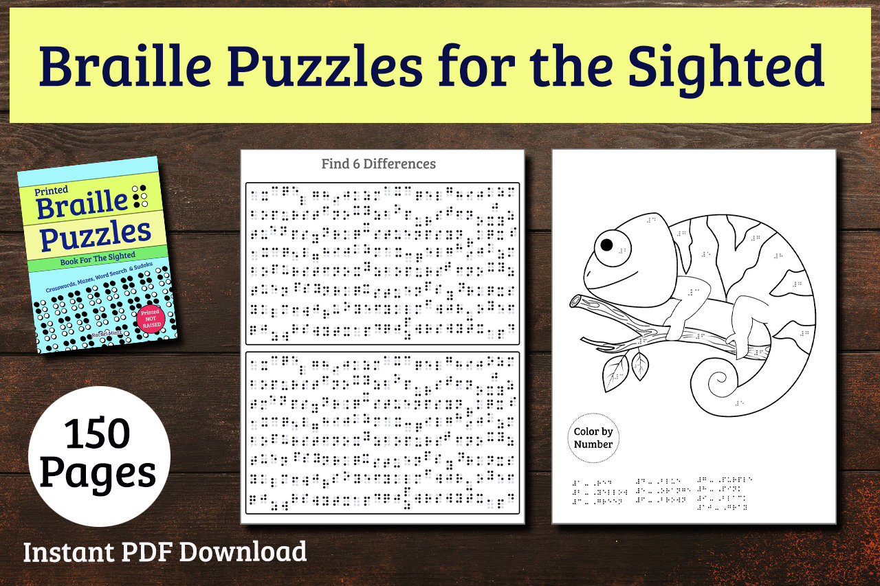 Braille Puzzles for the Sighted | Grade 1 Uncontracted Braille, Printed ...