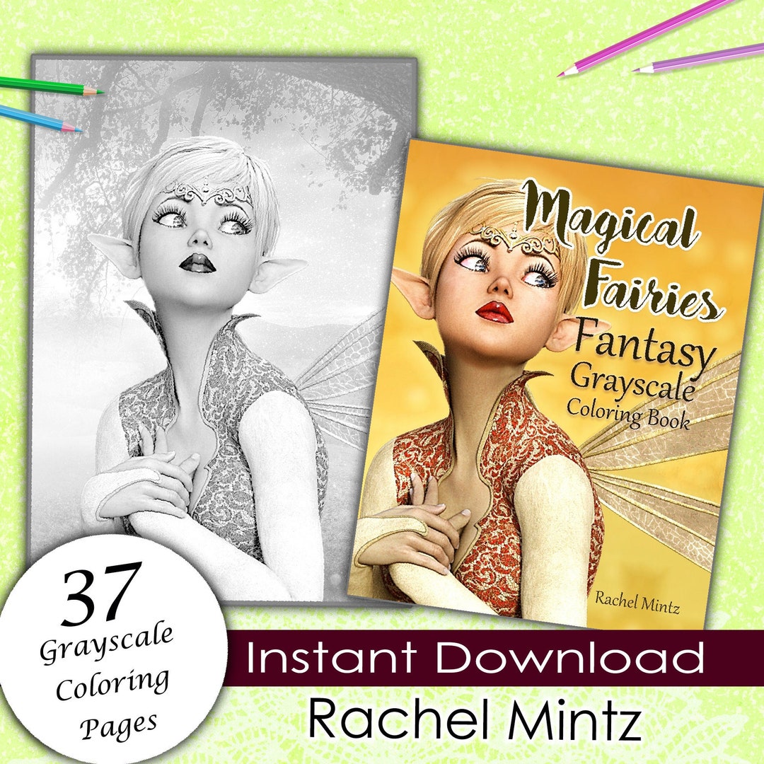 Rachel Mintz, 37 Fantasy Fairies Coloring Sheets, Beautiful 37 ...