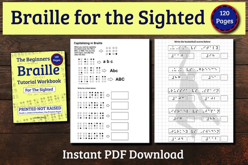 Braille Tutorial for Sighted Beginners: Grade 1, Printed (PDF Download ...